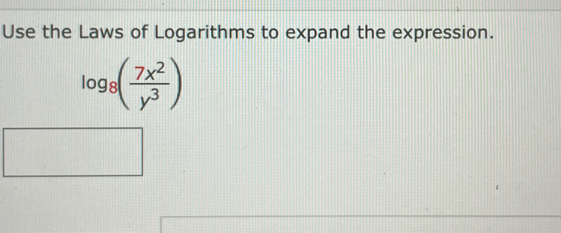 Solved Use the Laws of Logarithms to expand the | Chegg.com