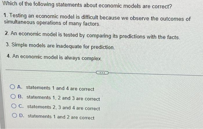 Solved Which of the following statements about economic | Chegg.com