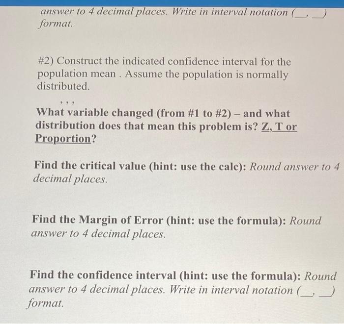Solved Back Confidence Intervals Worksheet.docx Name: | Chegg.com
