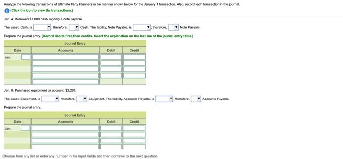 Solved tr i Transactions Jan. 1 Paid monthly utilities | Chegg.com