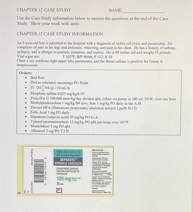 Solved CHAPTER 12 CASE STUDY NAME Use the Case Study | Chegg.com
