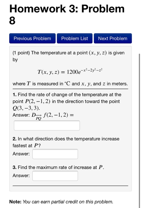 Solved Homework 3: Problem 7 Previous Problem Problem List | Chegg.com Solved Homework 3: Problem 7 Previous Problem Problem List | Chegg.com