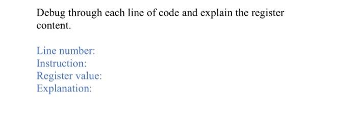 Solved Please help (in assembly language) for each | Chegg.com