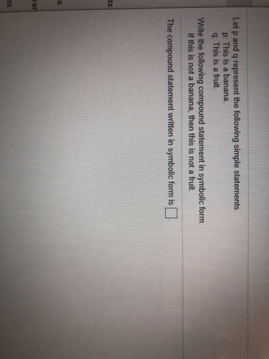 Solved Let p and q represent the following simple | Chegg.com