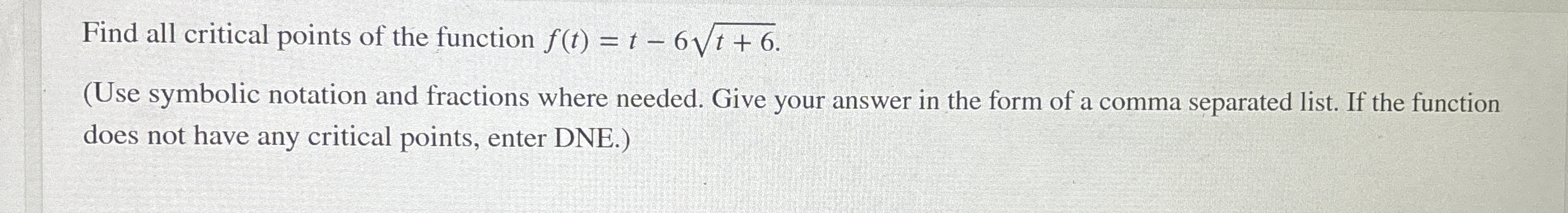 Solved Find all critical points of the function | Chegg.com