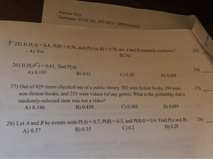 Solved 25)how does mutually exclusive work 26) how do you | Chegg.com