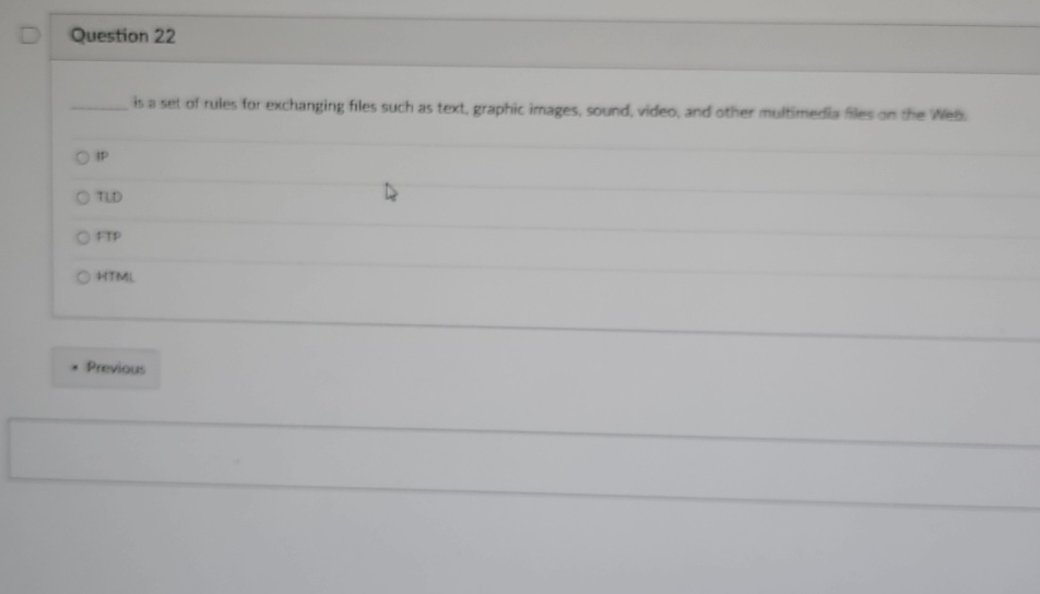 Solved Question 22 ﻿is a set of rules for exchanging files | Chegg.com
