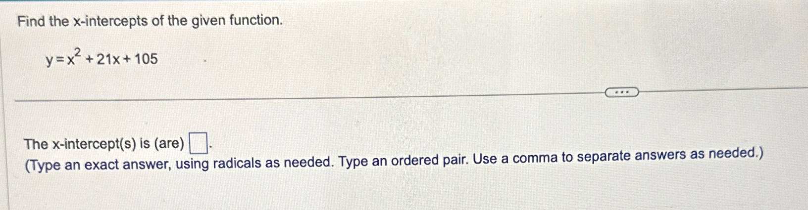 Solved Find the x-intercepts of the given | Chegg.com