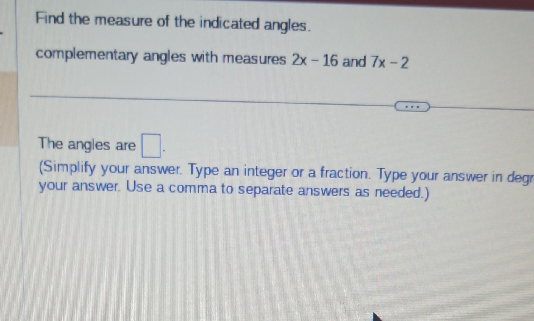 Solved Find The Measure Of The Indicated Angles
