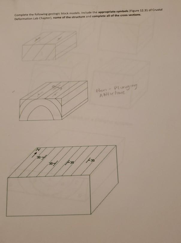 Solved Complete the following geologic block models. Include | Chegg.com