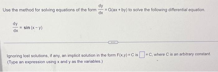 Solved Use the method for solving equations of the form | Chegg.com