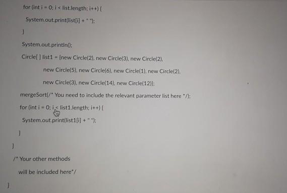 Solved Write the following two generic methods using merge | Chegg.com