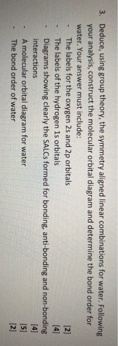 Solved 3. Deduce, using group theory, the symmetry aligned | Chegg.com