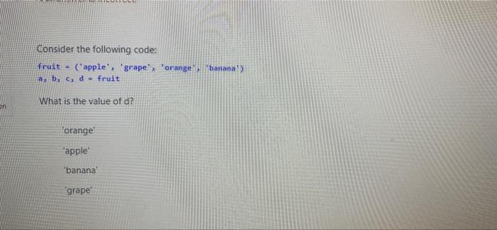Solved Consider the following line of Python code: myDict | Chegg.com