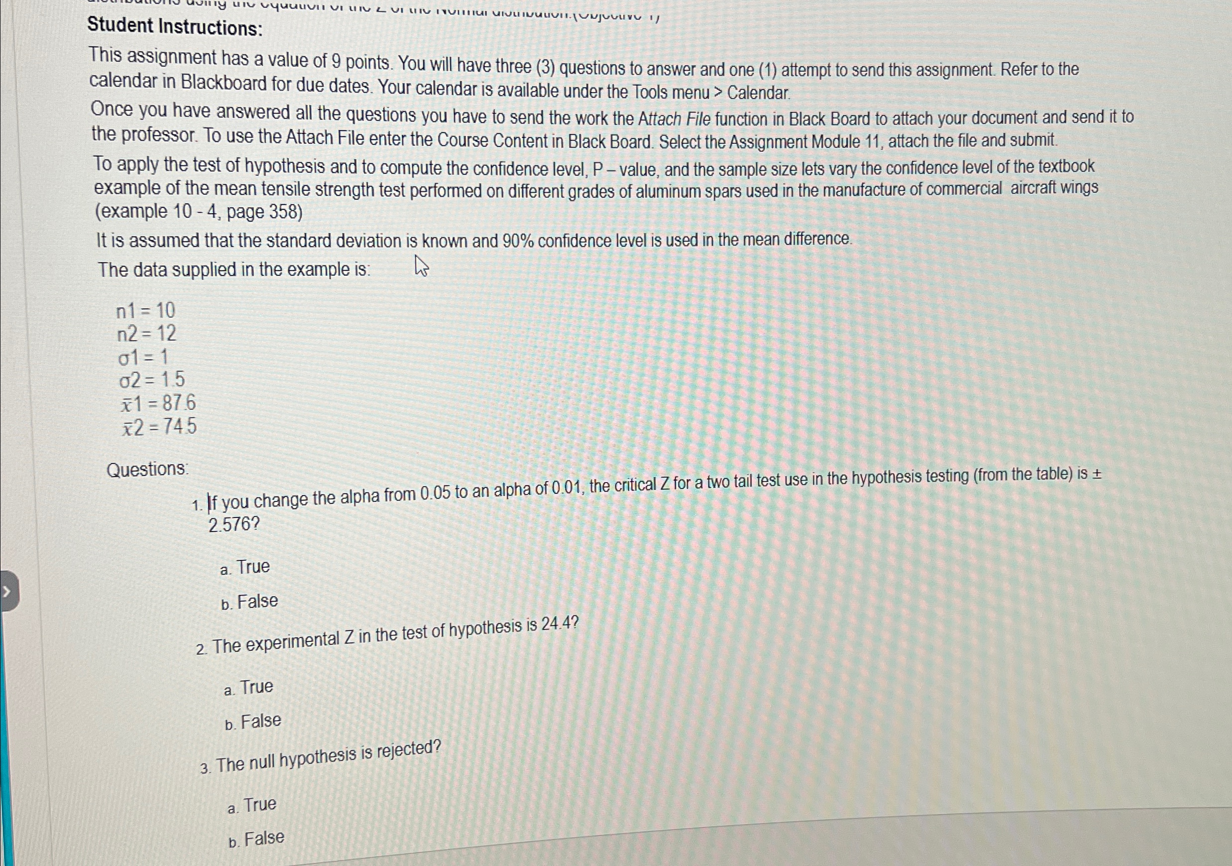 Solved Student Instructions:This assignment has a value of 9 | Chegg.com