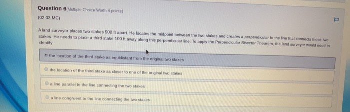 Solved Question 6/Multiple Choice Worth 4 points) (02.03 MC) | Chegg.com