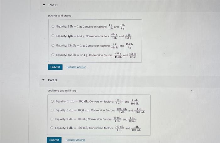 Solved Equality: 1ft=1in; Conversion factors: 1ft1in. and | Chegg.com
