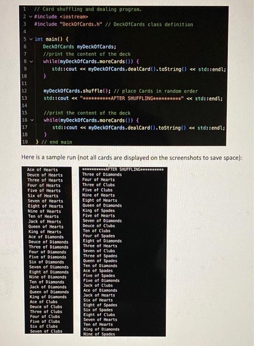 Solved Problem 3 13 Points Create A Program To Shuffle 
