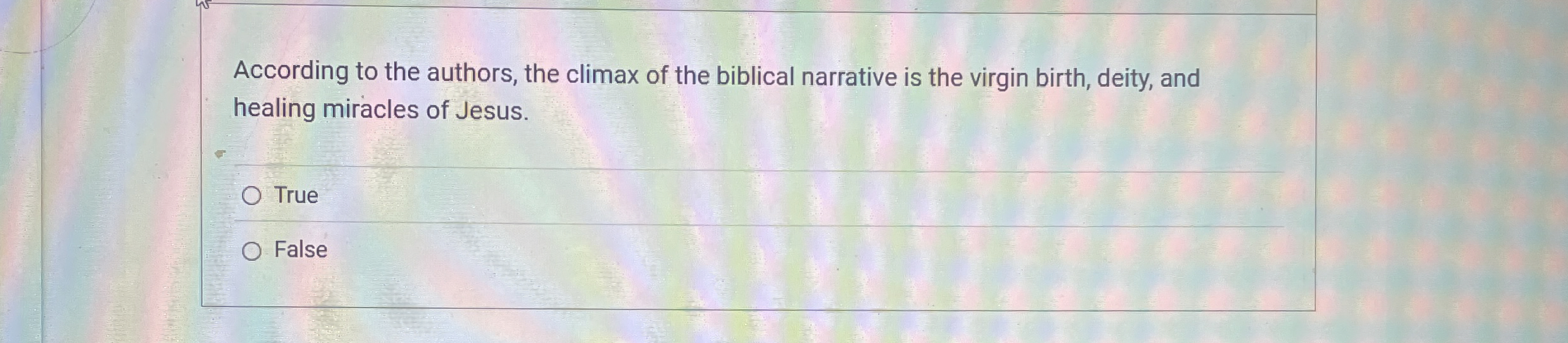 Solved According to the authors, the climax of the biblical | Chegg.com