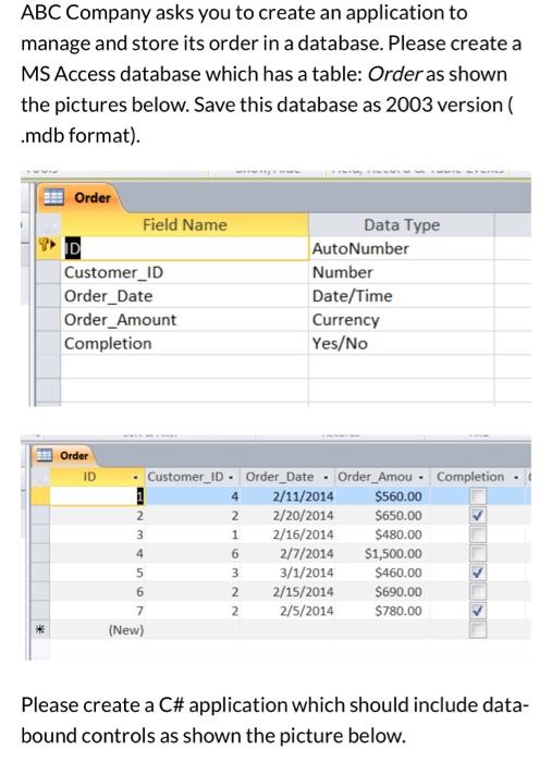 Solved ABC Company asks you to create an application to | Chegg.com