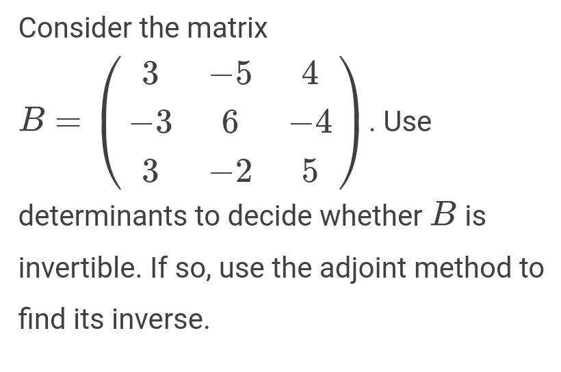 Solved Consider the matrix | Chegg.com