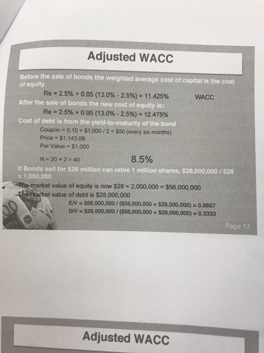 Solved Adjusted WACC Thorpe and Company is currently an all | Chegg.com