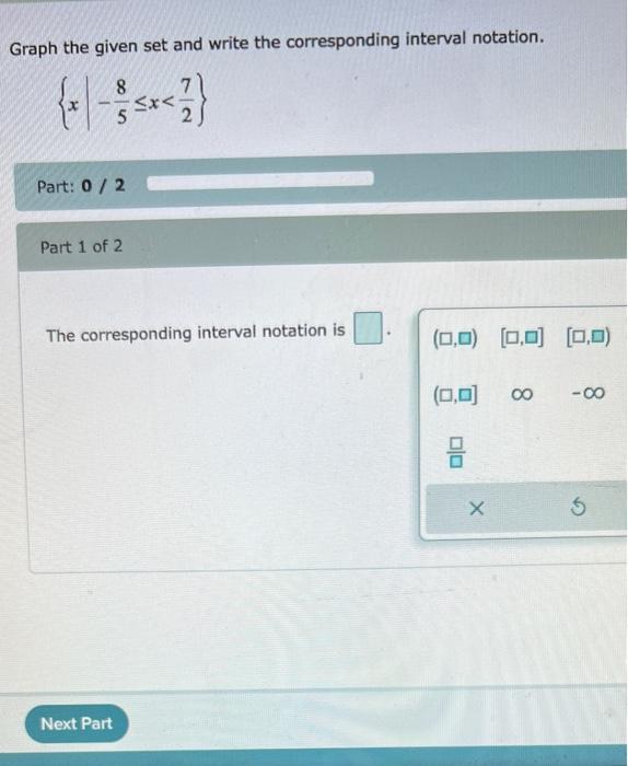 Solved Graph the given set and write the corresponding | Chegg.com