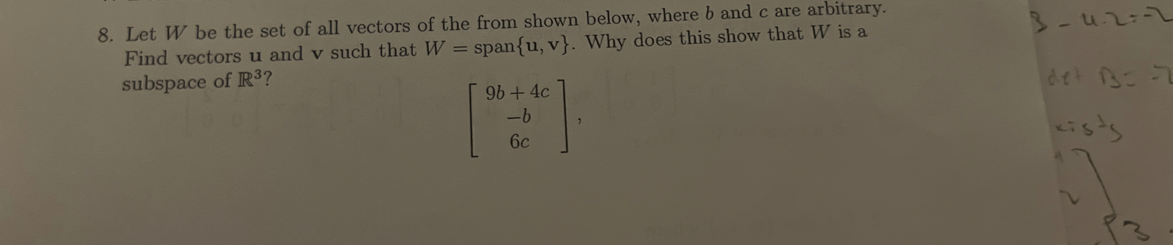 Solved Let W ﻿be the set of all vectors of the from shown | Chegg.com