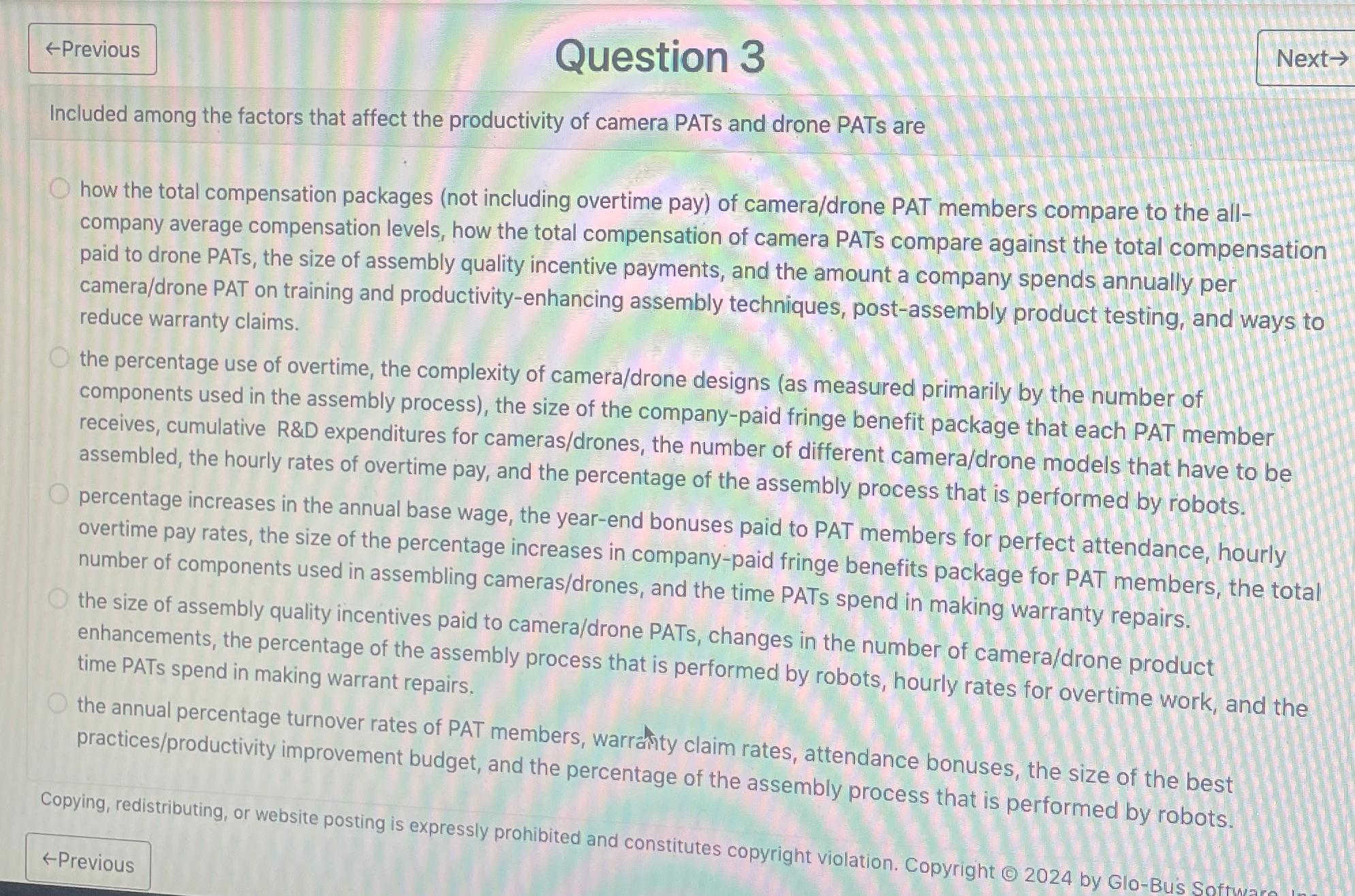 Solved larr PreviousQuestion 3Next →Included among the | Chegg.com
