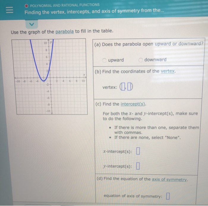 Solved O POLYNOMIAL AND RATIONAL FUNCTIONS Finding the | Chegg.com