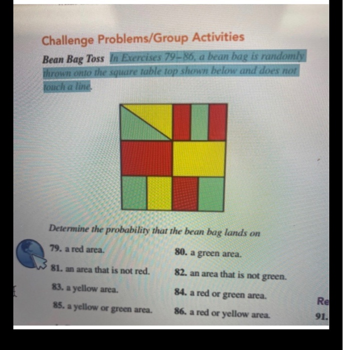Solved Challenge Problems/Group Activities Bean Bag Toss In | Chegg.com