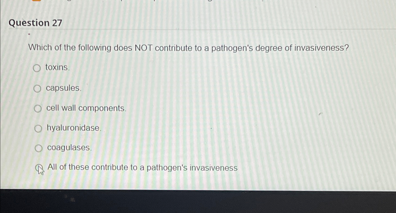 Solved Question 27Which of the following does NOT contribute | Chegg.com