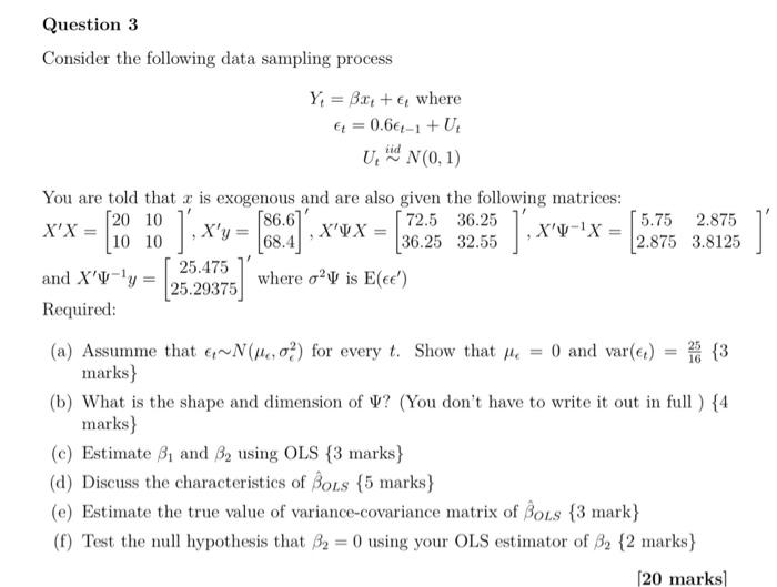 Solved Consider the following data sampling process | Chegg.com