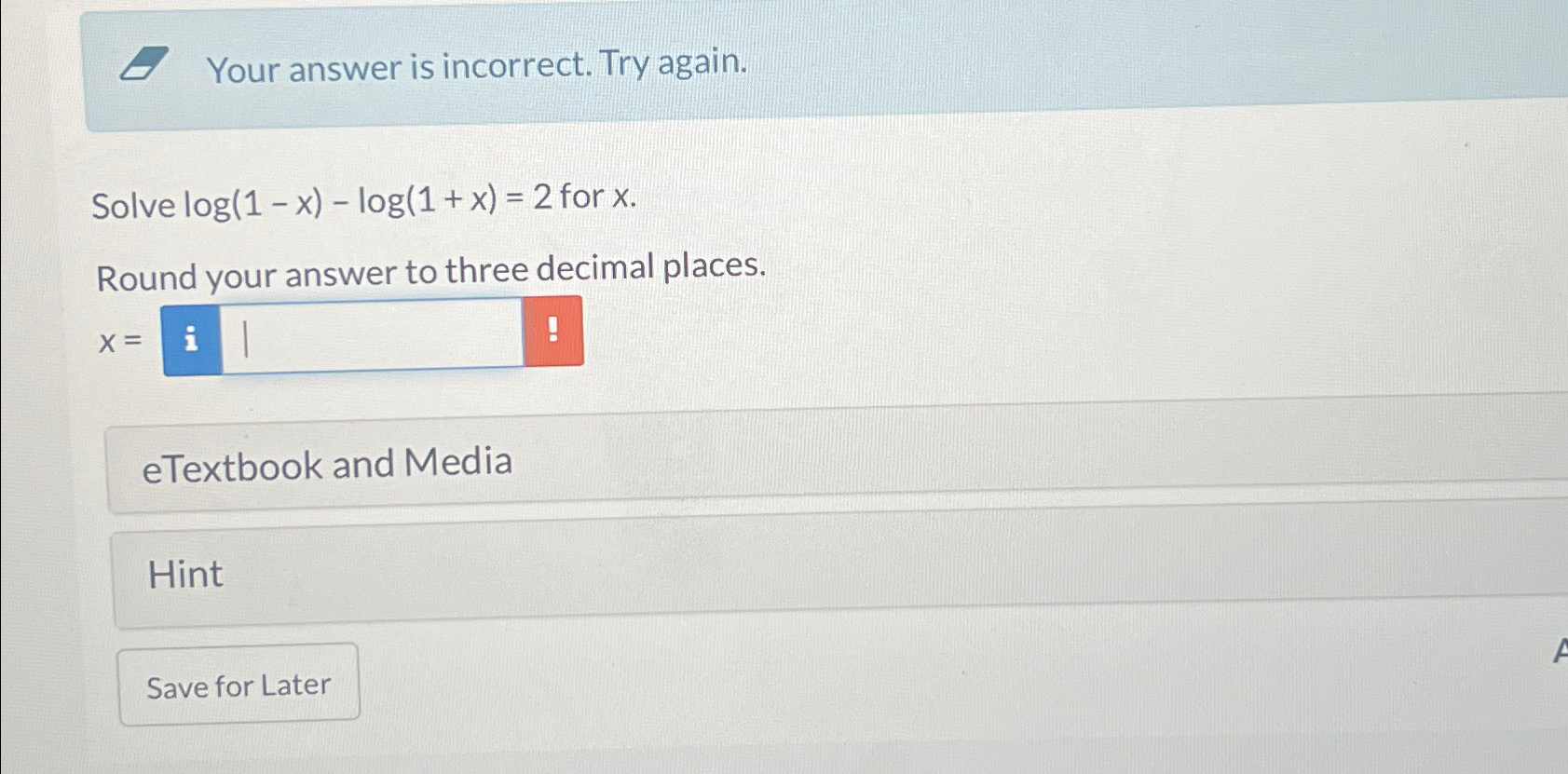 Solved Your answer is incorrect. Try again.Solve | Chegg.com