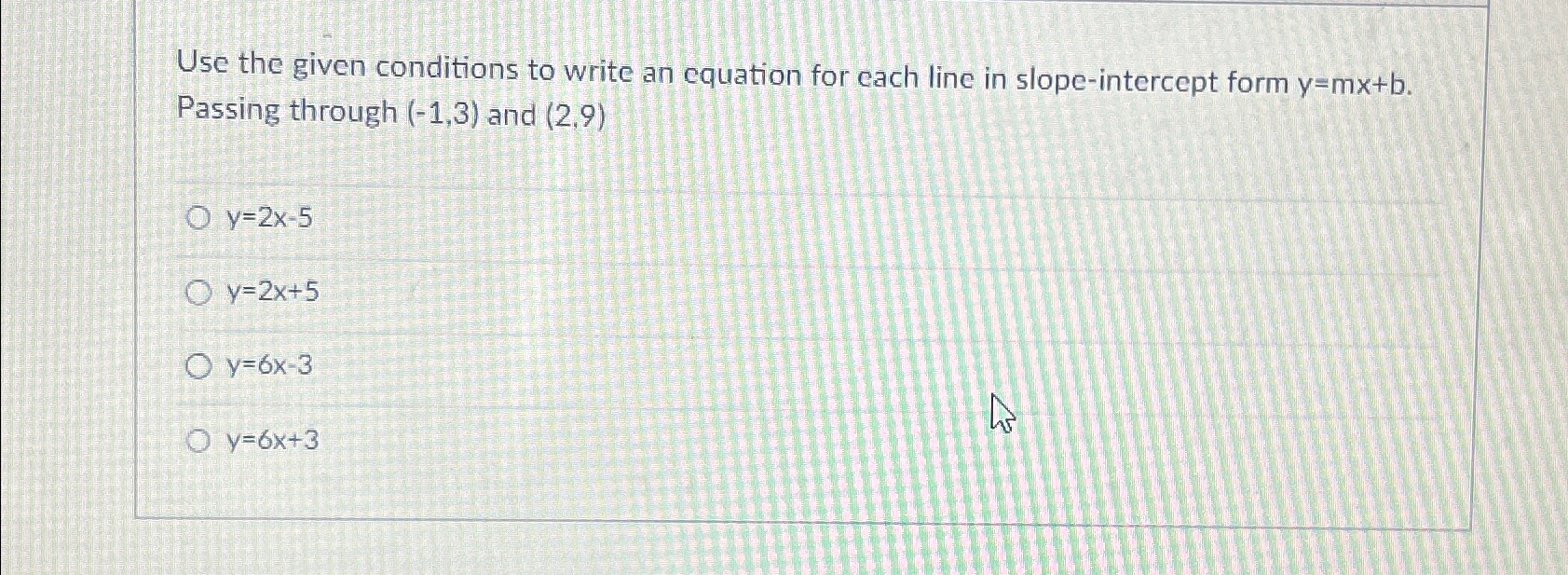 Solved Use the given conditions to write an equation for | Chegg.com