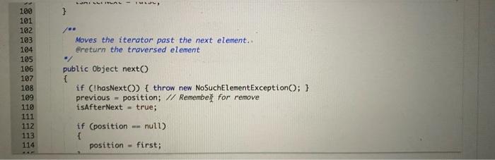 Solved Complete the method removeLast that returns and | Chegg.com