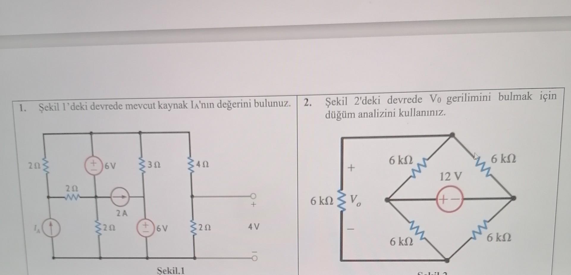 Solved Find the I current value in Figure 1 and the voltage | Chegg.com