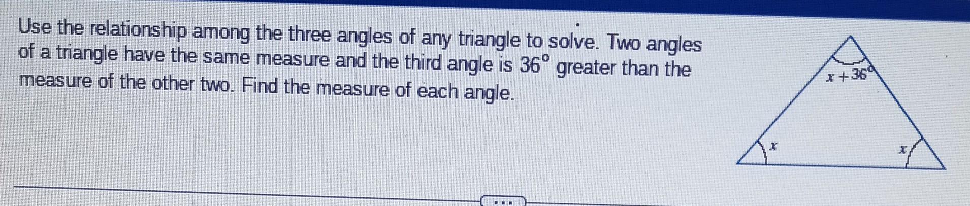 Solved Use the relationship among the three angles of any | Chegg.com