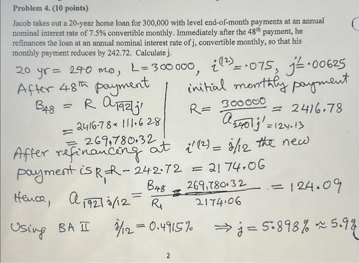Solved problem 4: can someone just explain how he got j/12 | Chegg.com