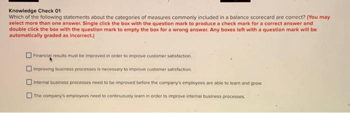 Solved Knowledge Check 01 Which of the following statements | Chegg.com