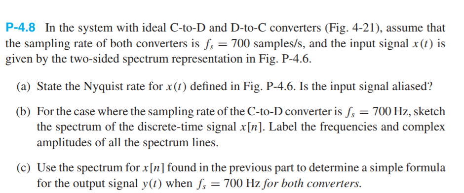 Solved P-4.8 In the system with ideal C-to-D and D-to-C | Chegg.com