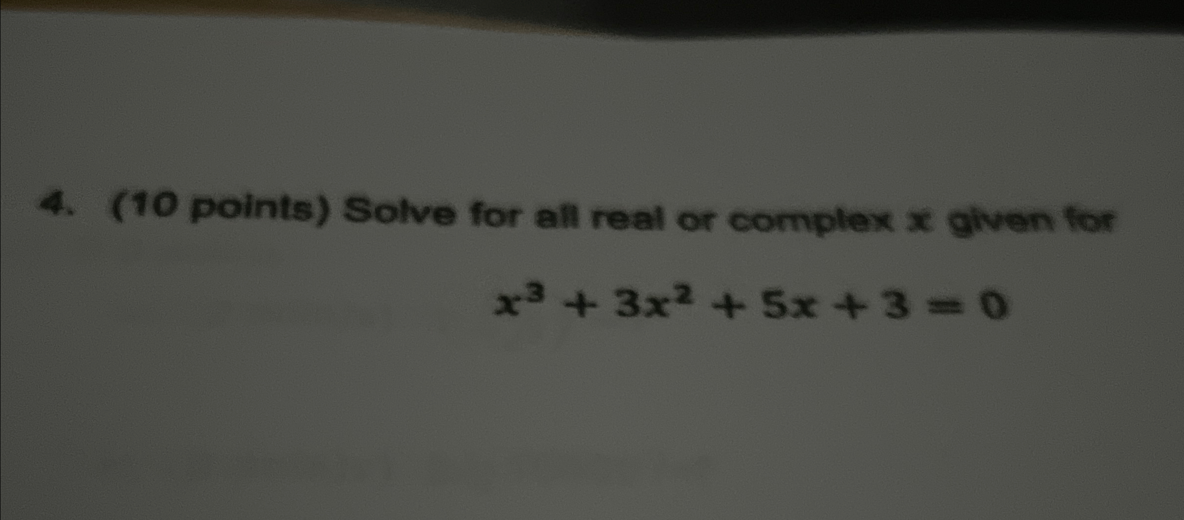 Solved (10 ﻿points) ﻿Solve for all real or complex x ﻿given | Chegg.com