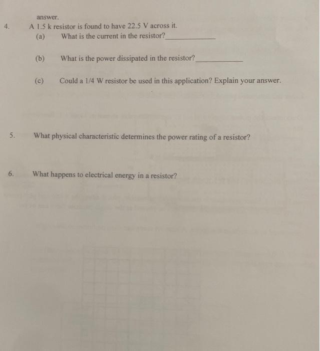 Solved 4. Meauue the volisge actous R i and the rolape | Chegg.com