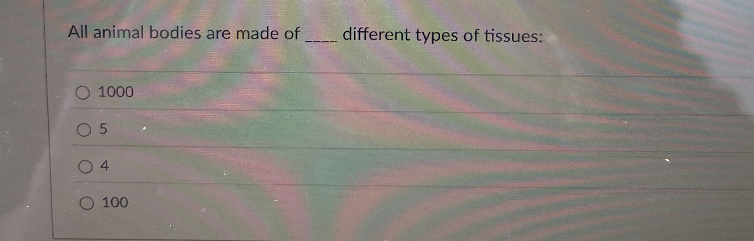 Solved All animal bodies are made of q, ﻿different types of | Chegg.com