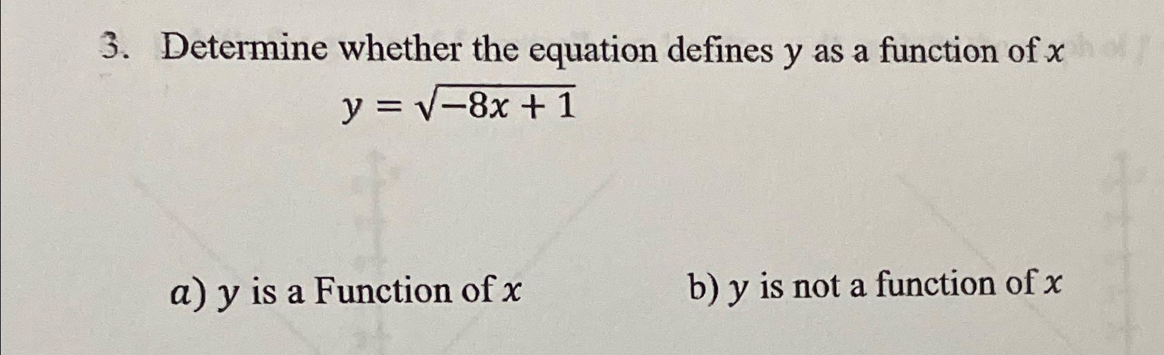 Solved Determine whether the equation defines y ﻿as a | Chegg.com