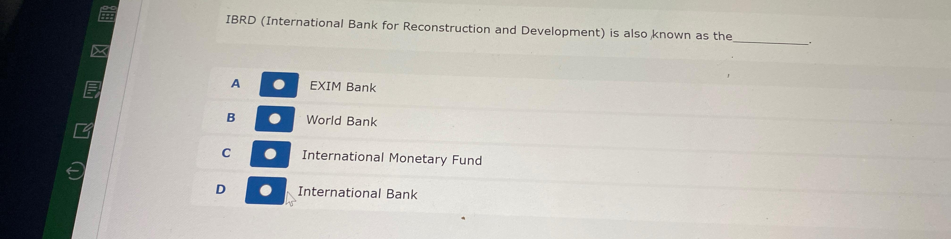 Solved IBRD (International Bank for Reconstruction and | Chegg.com