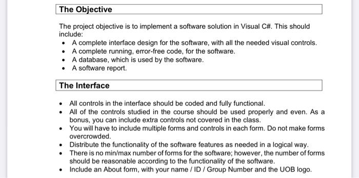 Solved Make a simple visual studio 2022 C# program With | Chegg.com