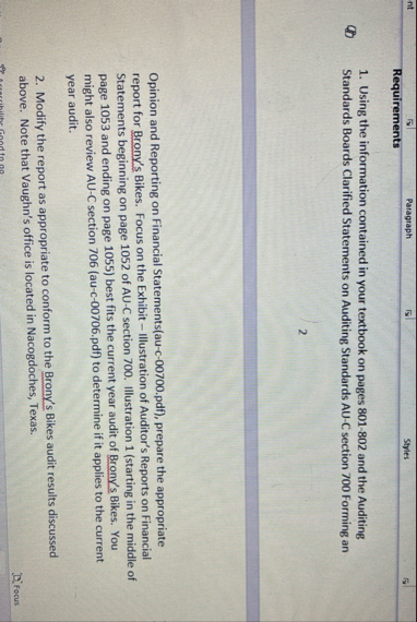 Solved Prepare the appropriate report for Bronys bikes. | Chegg.com