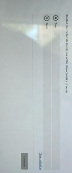 Solved Elevated plasma lactate level is one of the | Chegg.com