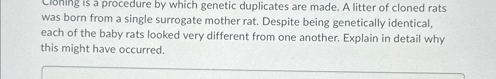 Solved Is a procedure by which genetic duplicates are made. | Chegg.com